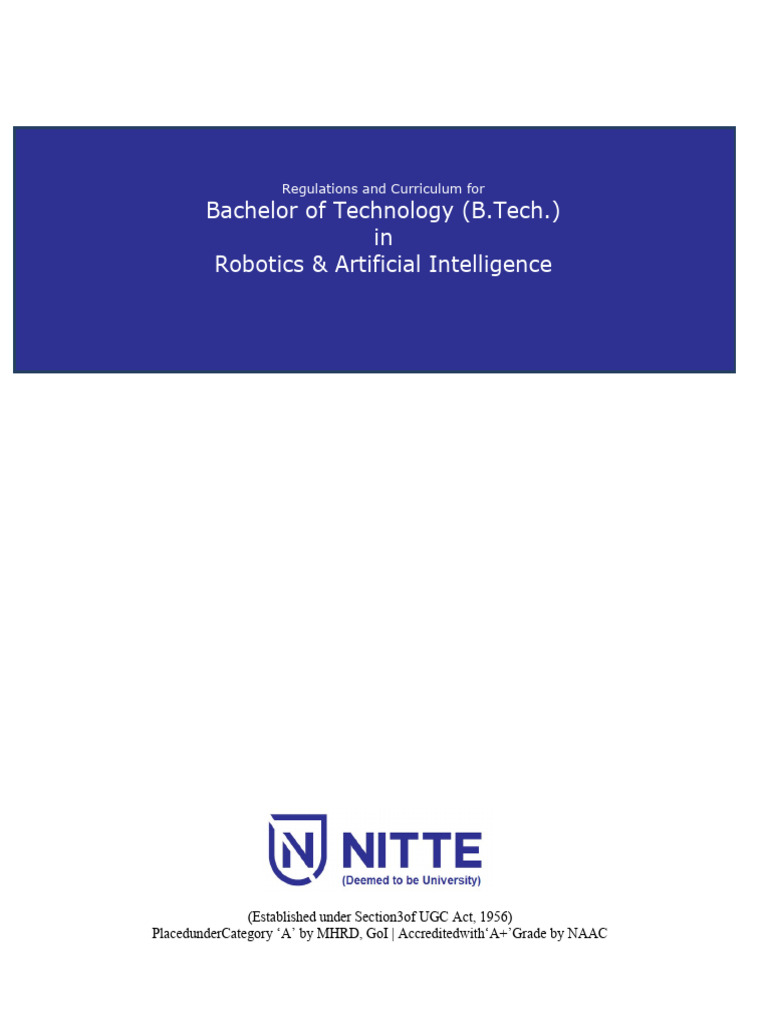 Syllabus Robotics Pdf Course Credit Academic Degree