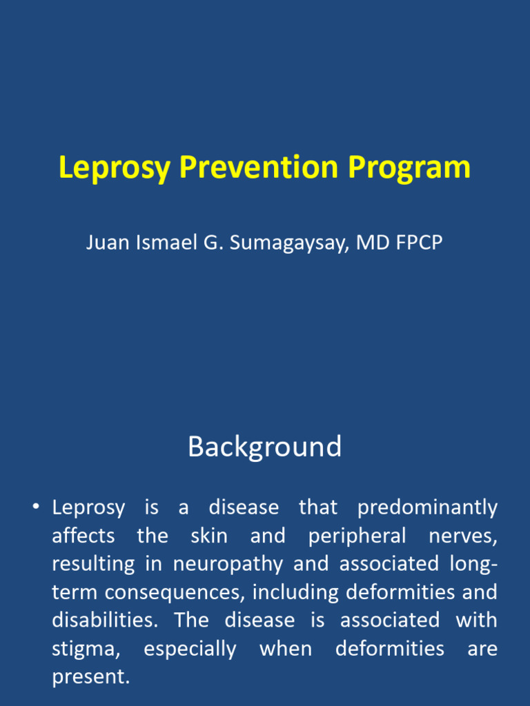 Leprosy Prevention Program | PDF | Leprosy | Diseases And Disorders
