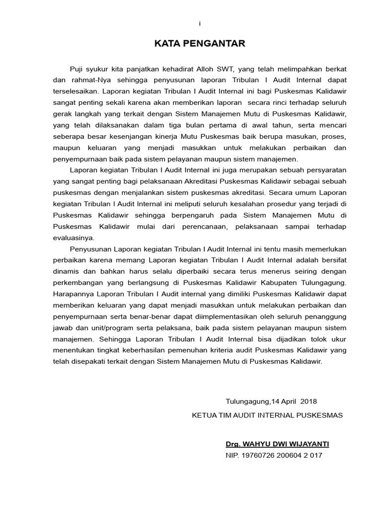 KATA PENGANTAR TB I Audit | PDF | Pengelolaan Keuangan & Uang