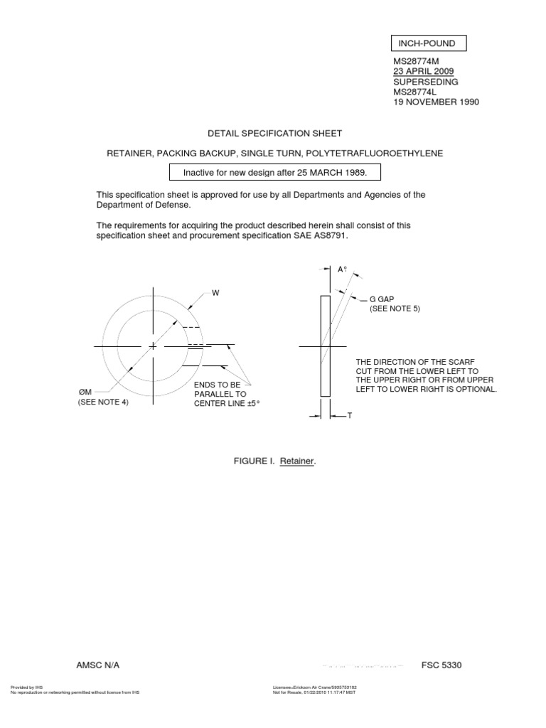 PTFE Packing Backup Retainer Specs | PDF | Business