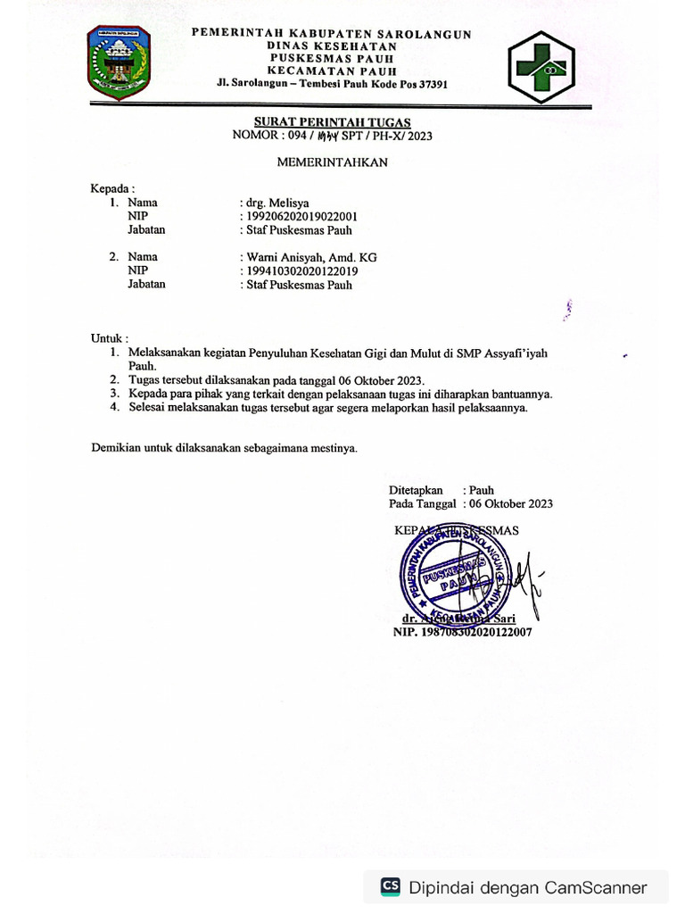 SPT Melisya 6 Okt | PDF