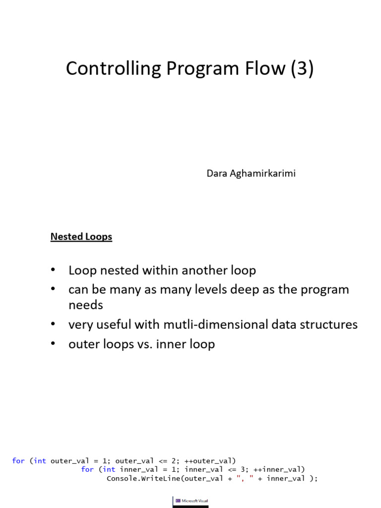 Controlling Program Flow 3 | PDF Controlling Program Flow 3 | PDF