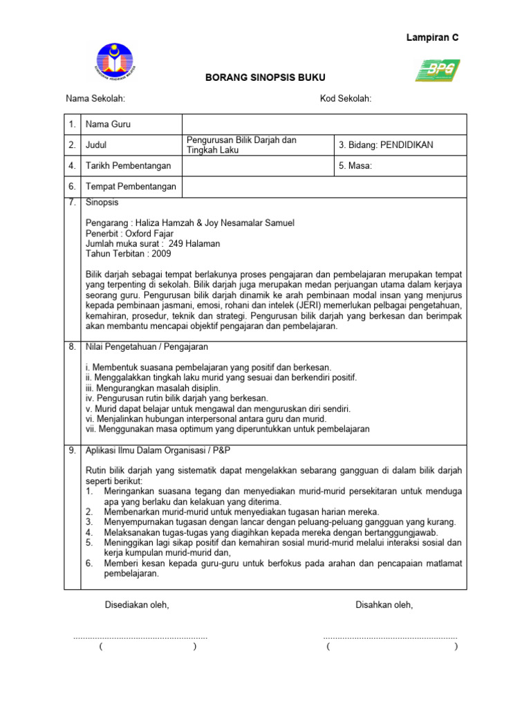 Buku Pengurusan Bilik Darjah Dan Tingkah Laku | PDF