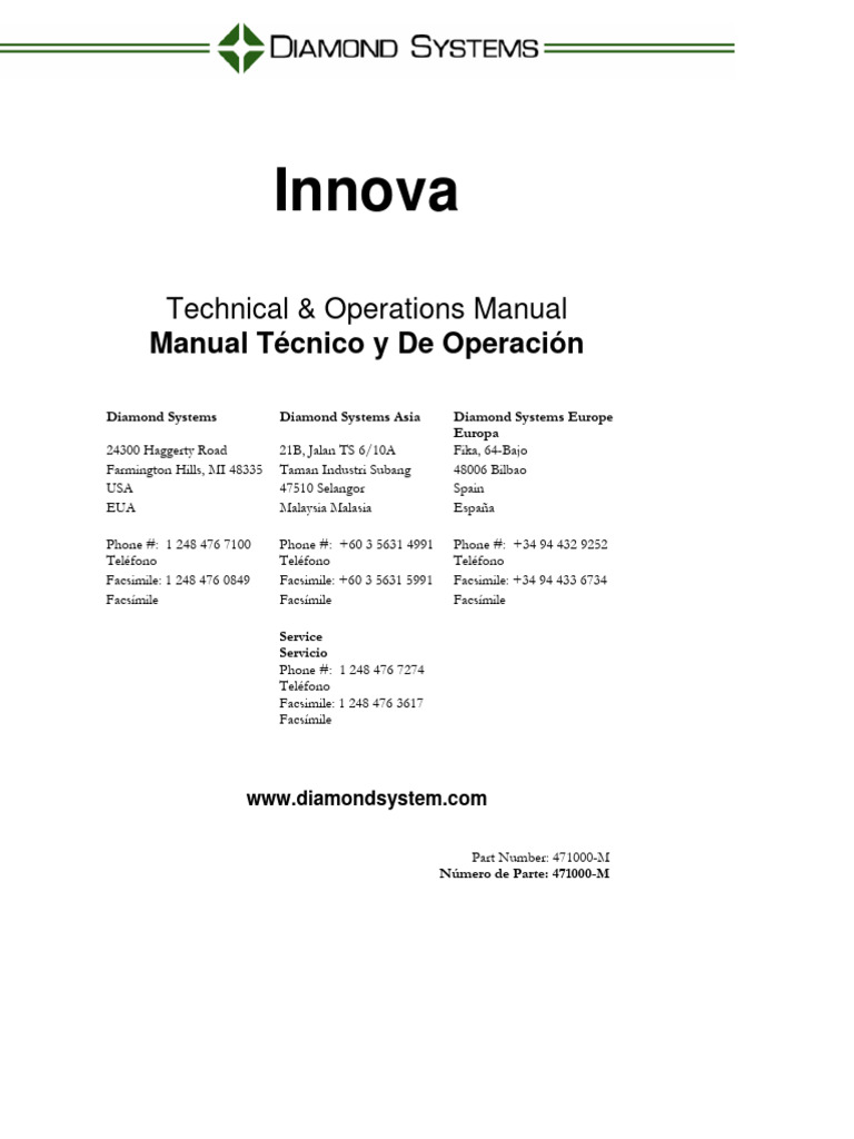 Innova Manual Spanish Translation 04-19-05 Final Version | PDF | Bienes ...