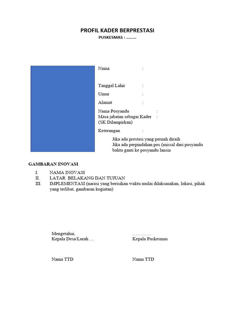 Profil Kader Berprestasi | PDF