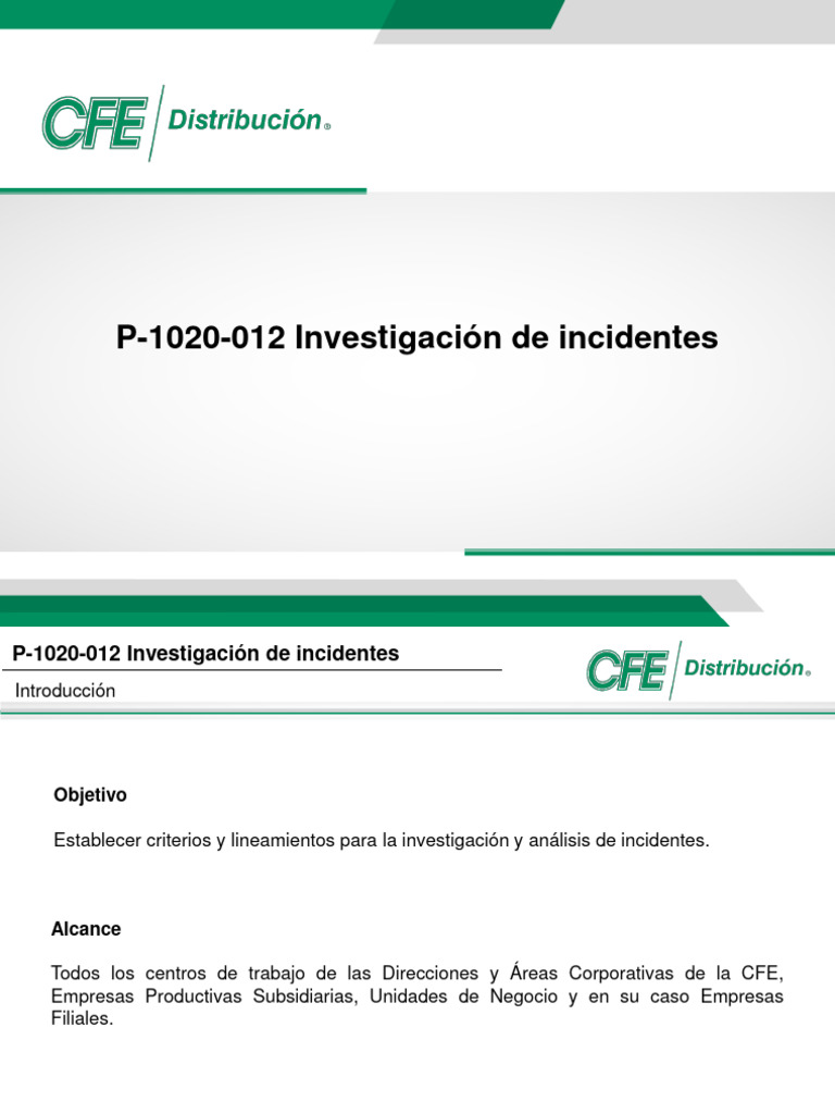 P-1020-012 Investigación de Incidentes | PDF