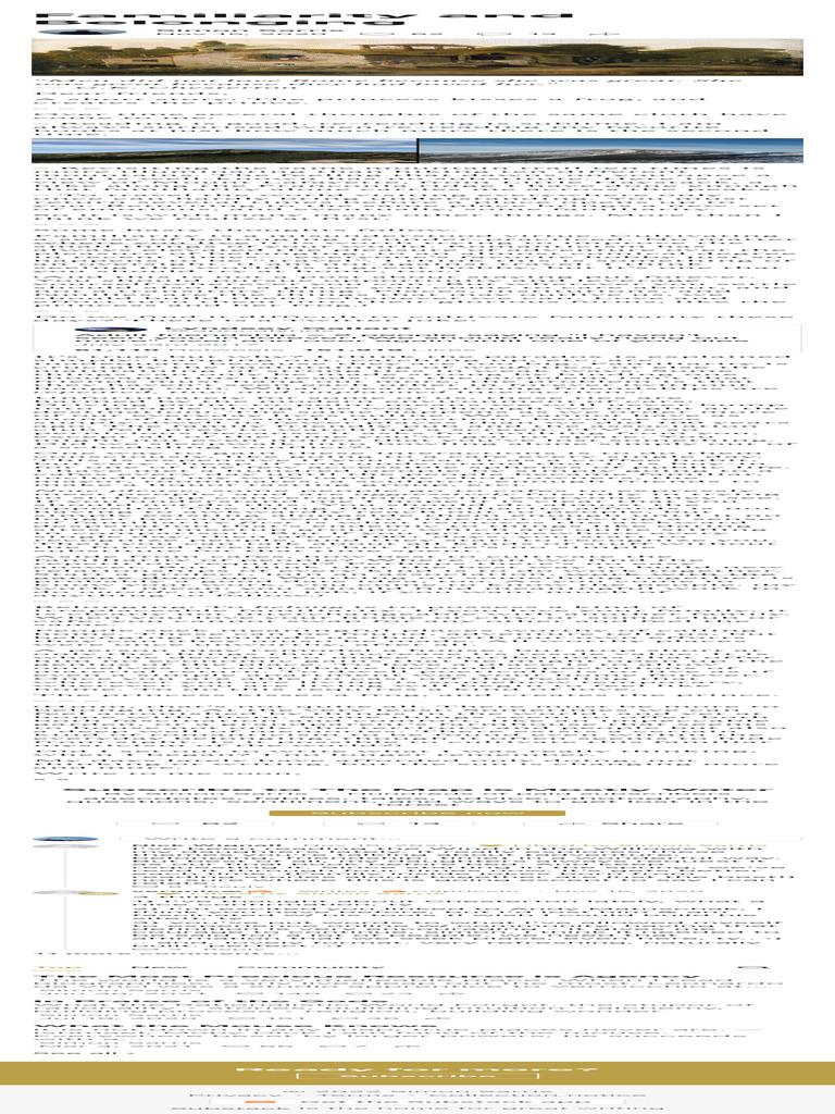 Familiarity and Belonging - by Simon Sarris | PDF