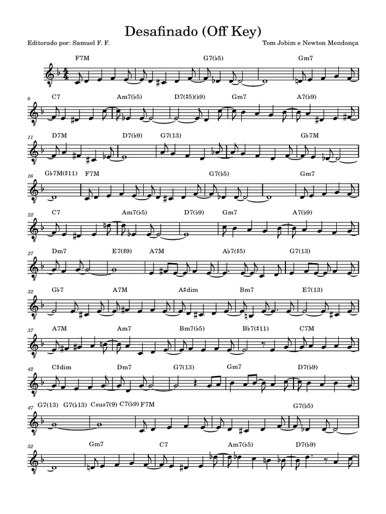 Desafinado Tom Jobim Pdf
