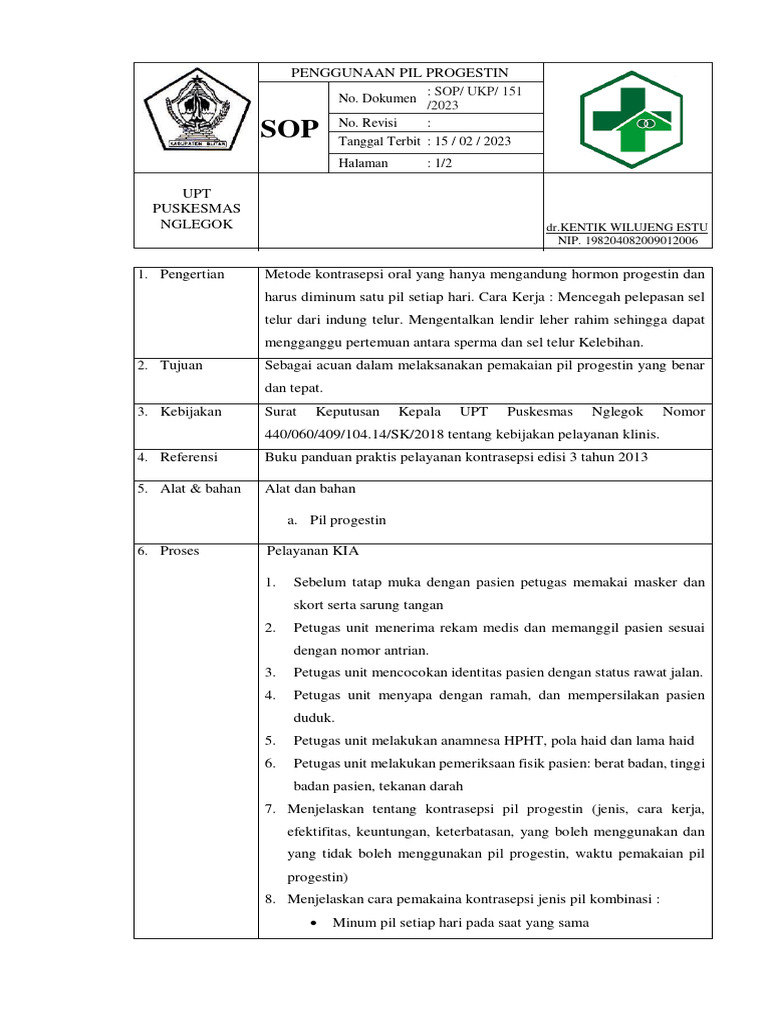 Panduan Penggunaan Pil Progestin | PDF | Pengembangan Diri | Sains ...