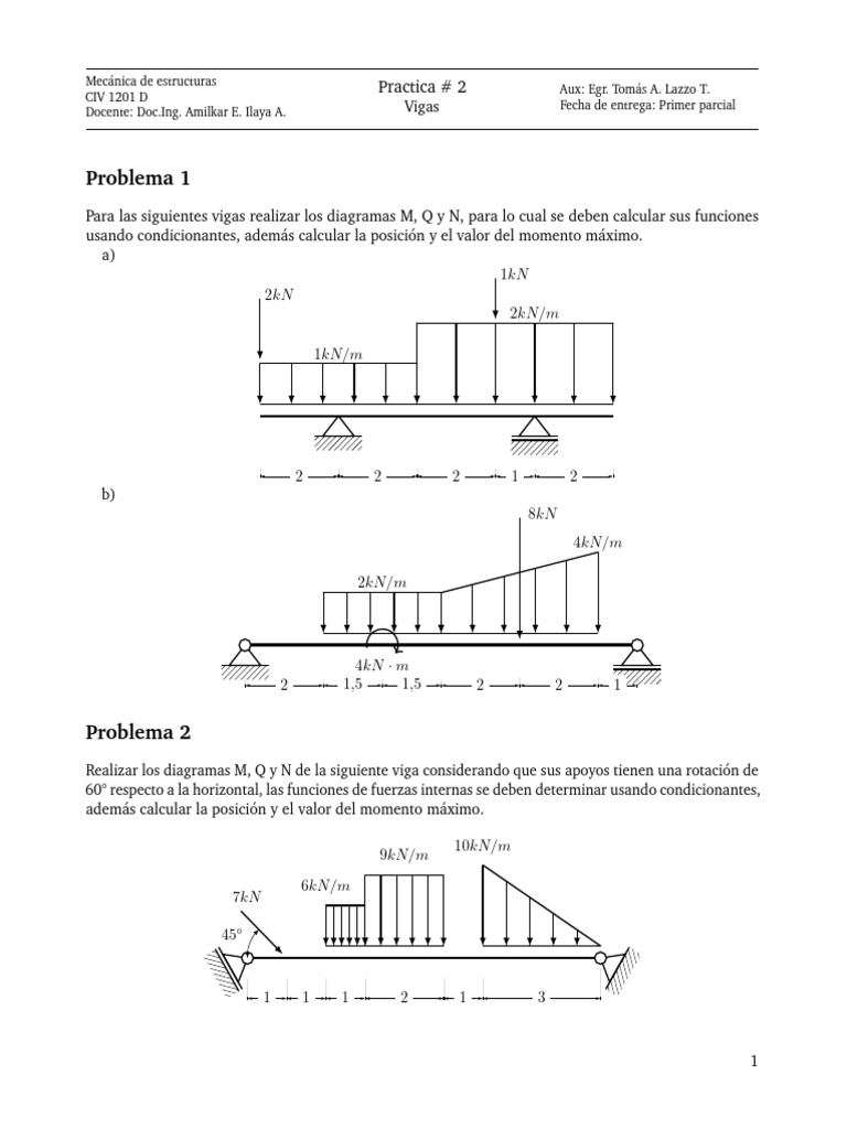 Practica 2 | PDF | Viga (Estructura) | Mecanica clasica