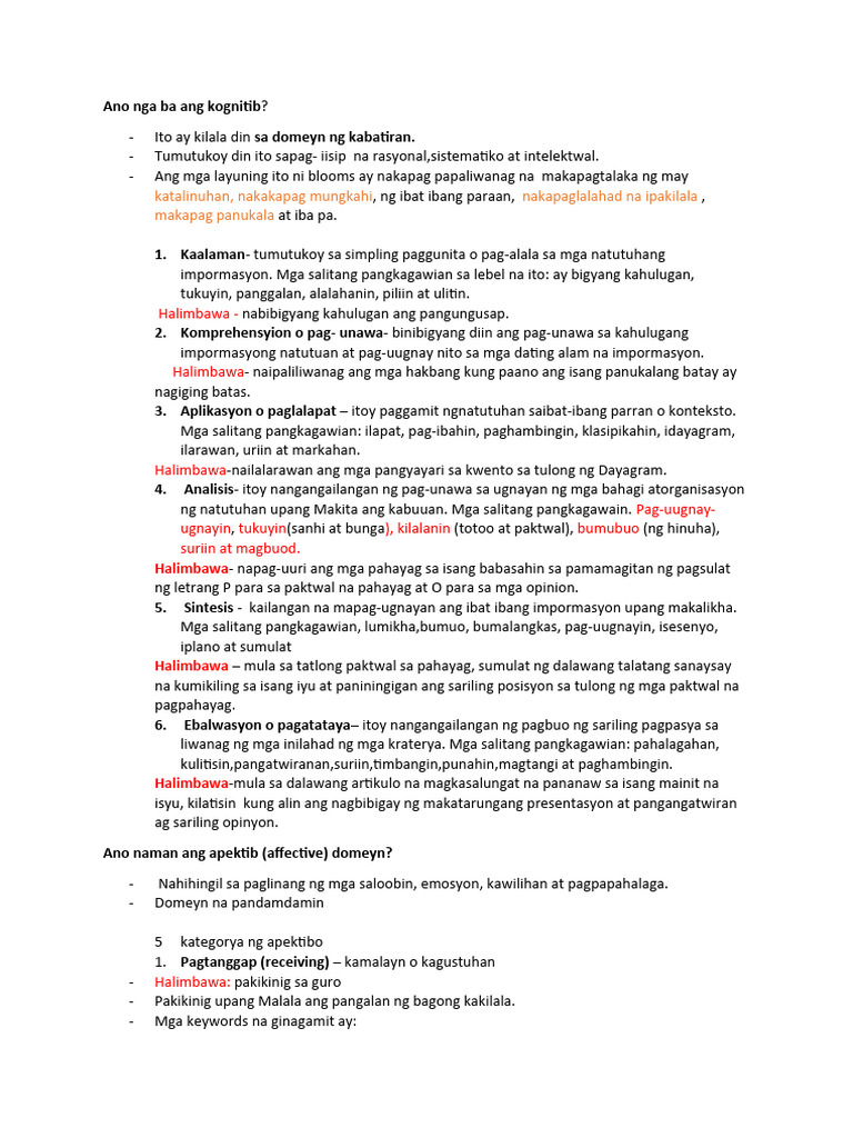 Ano Nga Ba Ang Kognitib | PDF