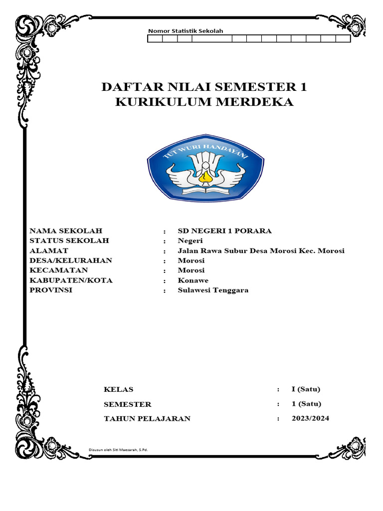 Daftar Nilai Kurikulum Merdeka Bisa Untuk Semua Kelas Pdf