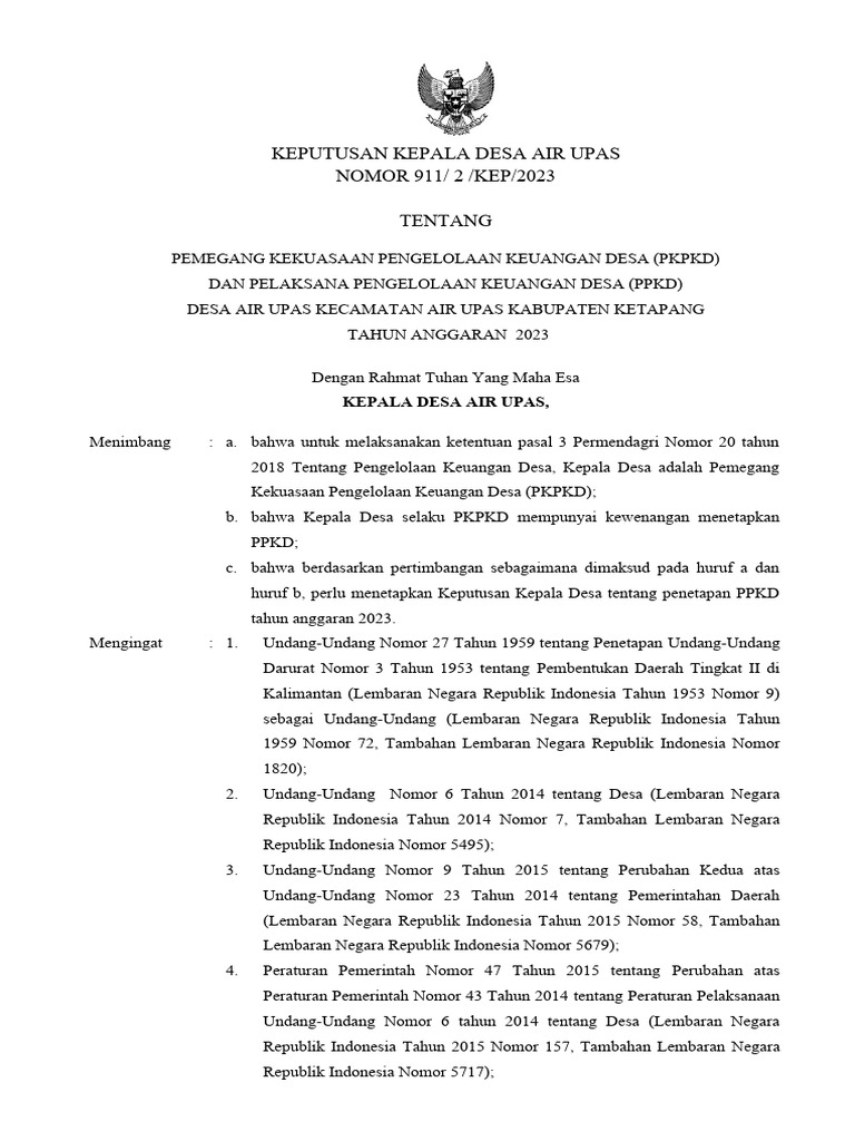 SK NO 2 PKPKD Dan PPKD | PDF