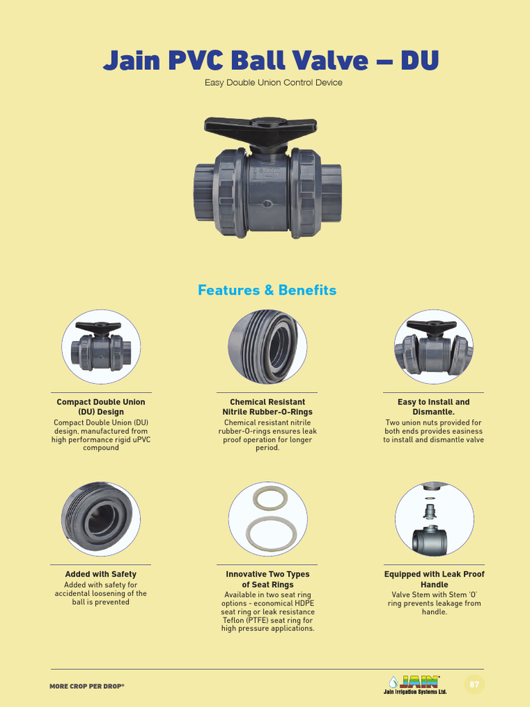 Jain PVC Ball Valve | PDF | Valve | Leak