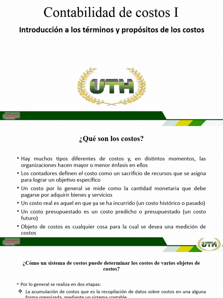 Introducción a Los Términos y Propósitos de Los Costos (1) | PDF | Costo | Contabilidad