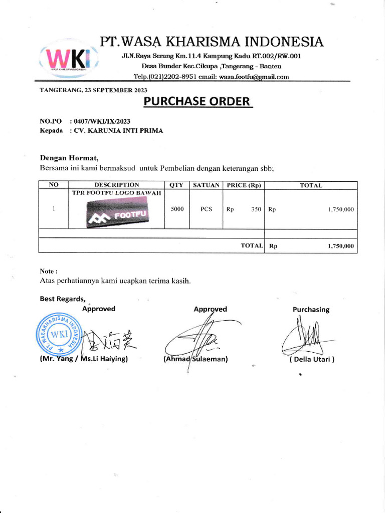 0407 Cv. Karunia Inti Prima | PDF