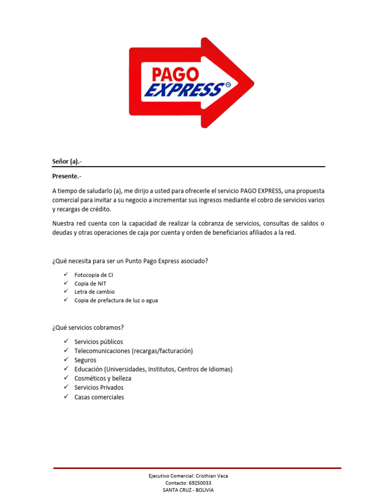 Presentación Pago Express (CV) | PDF | Empresas | Industrias de servicio