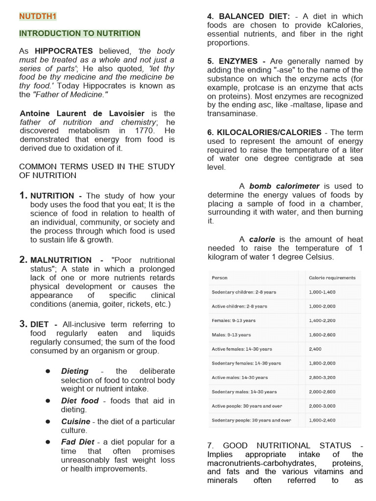 Unit3-4-5 Nutri | PDF | Nutrients | Nutrition Facts Label
