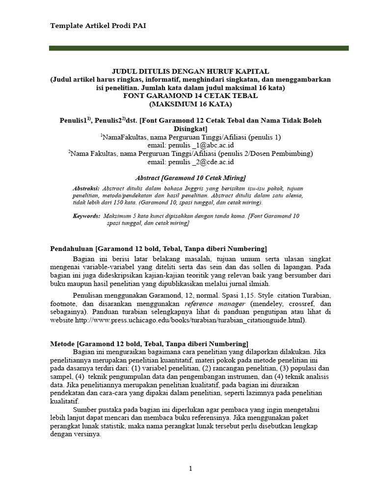 Template Artikel | PDF