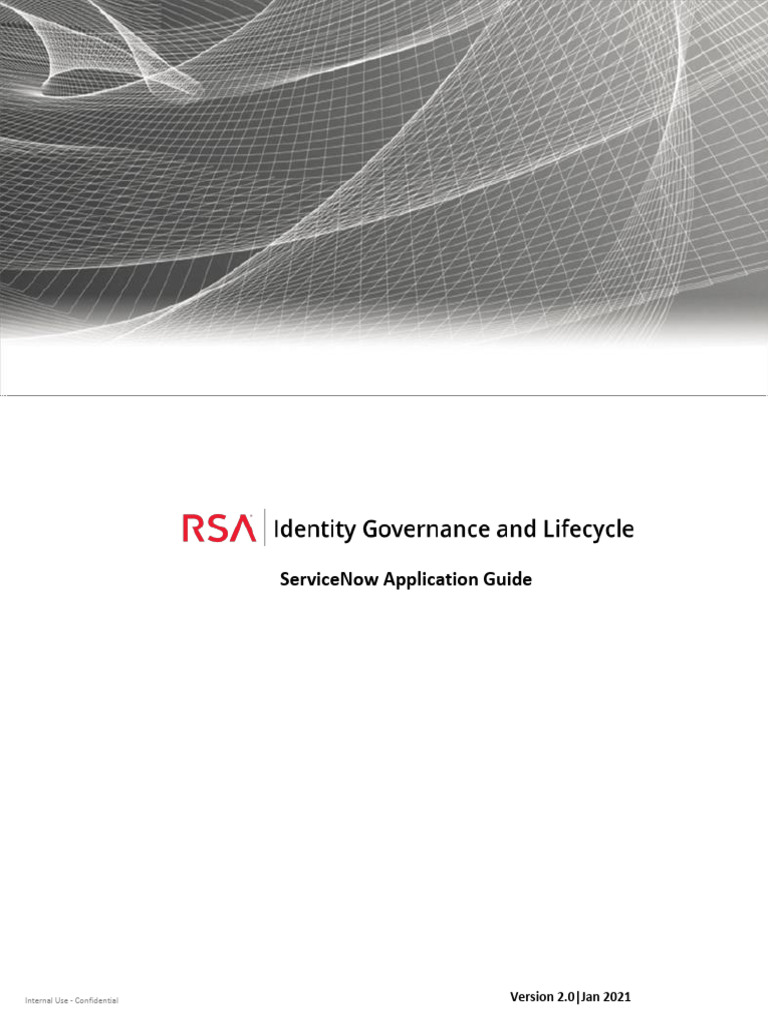 Rsa Identity Governance And Lifecycle Servicenow Appguide Pdf