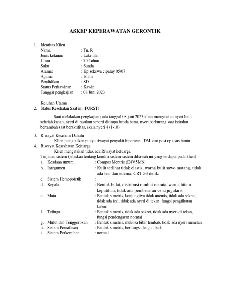 ASKEP KEP GERONTIK DHB | PDF