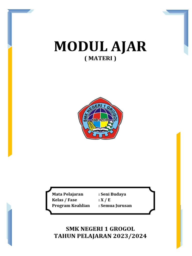 Format Modul Ajar | PDF | Karier & Perkembangan | Seni & Disiplin Bahasa