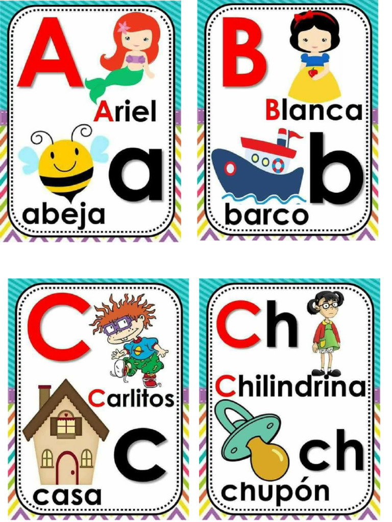 Abecedario Educativo Con Imágenes | PDF
