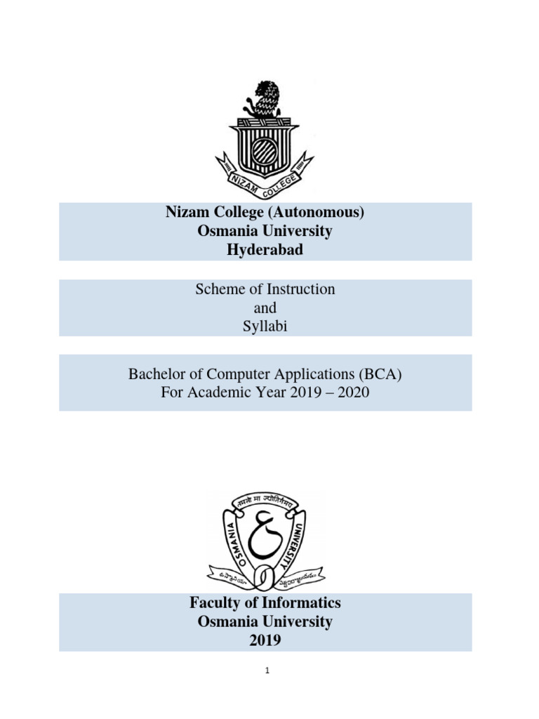 Bca Syllabus | PDF | Programming | Constructor (Object Oriented Programming)