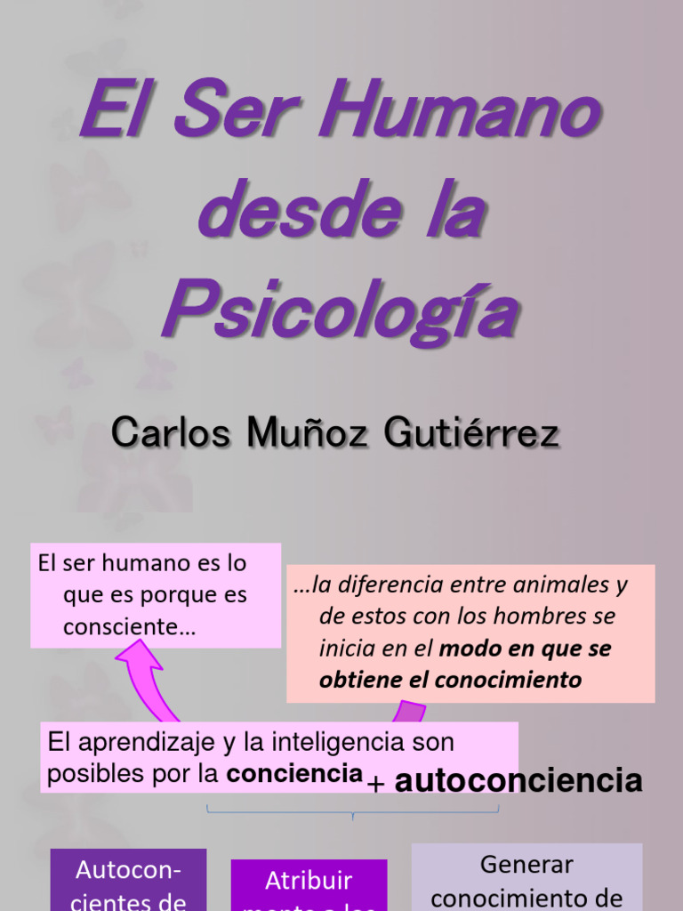 El Ser Humano Desde La Psicología. Carlos Muñoz Gutiérrez (1) | PDF ...