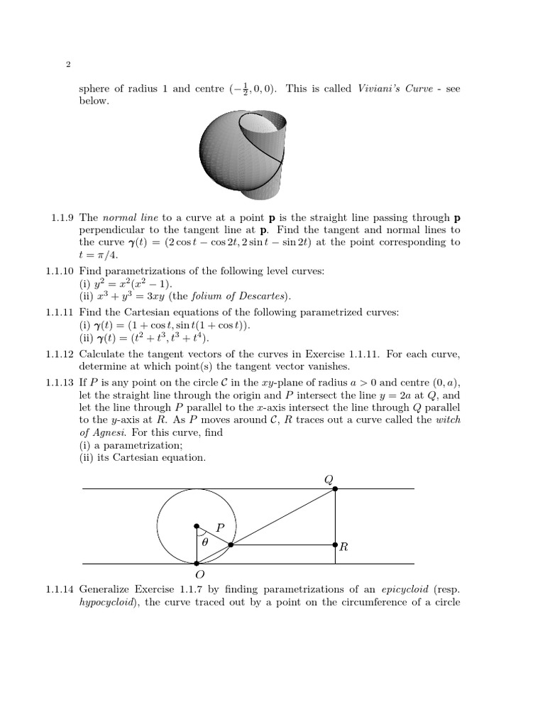 Exercises Differential Geometry Sec2 | PDF | Teaching Methods & Materials