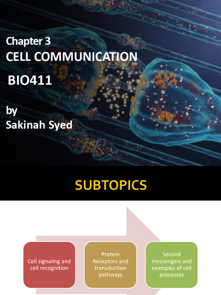 Chapter 3 - Cell Communications - 20234 | PDF | Cell Signaling | Signal ...
