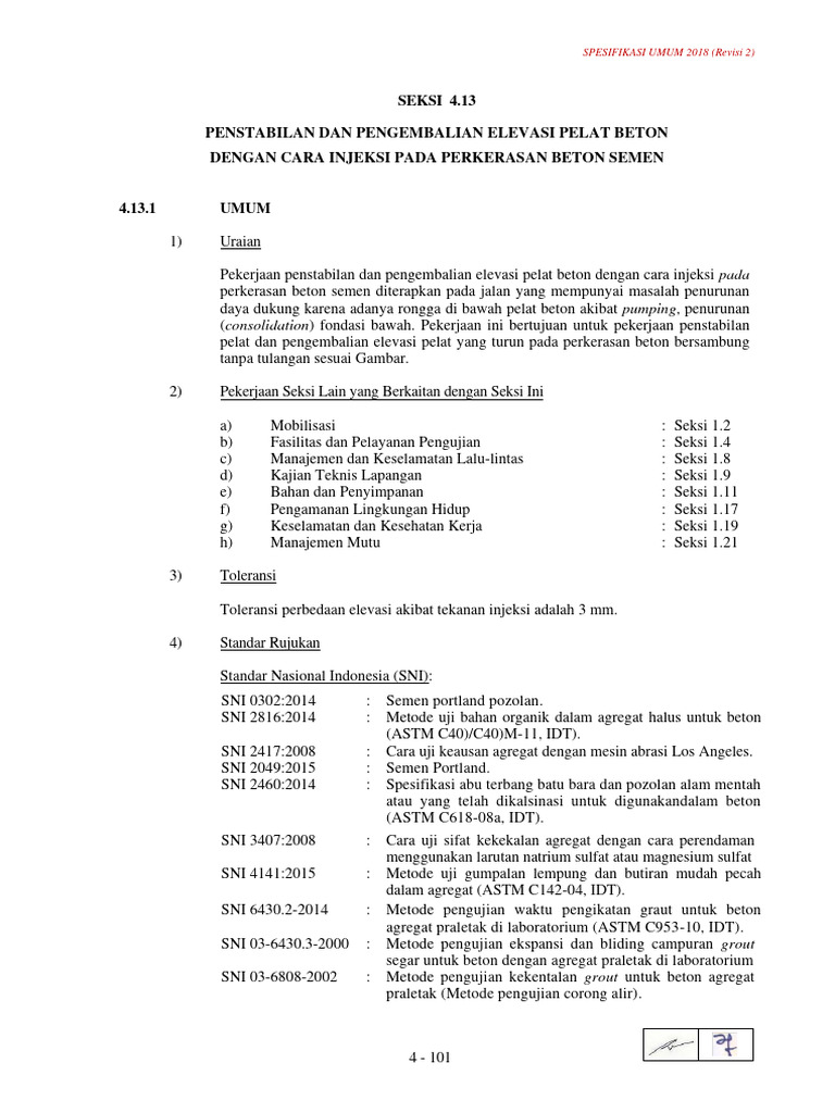 Spesifikasi Umum 2018 Revisi 2 Divisi 4.13 Tentang Penstabilan Dan ...