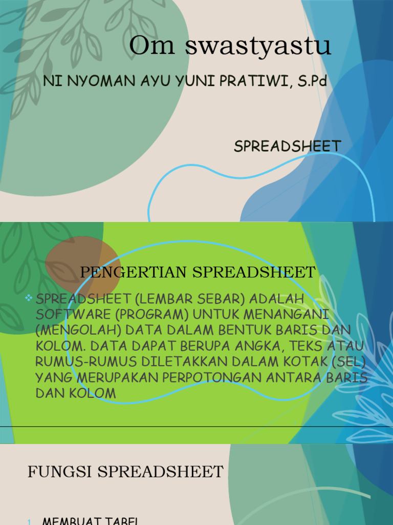 Spreadsheet | PDF | Teknologi & Rekayasa