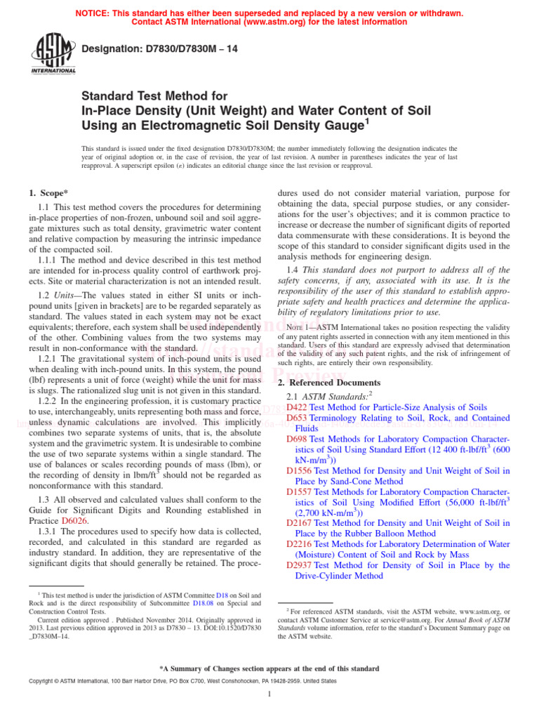 Astm D7830 D7830M 14 | PDF | Calibration | Density