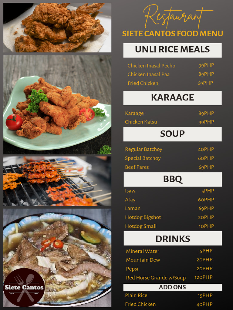 Black and Orange Minimalist Modern Restaurant Menu - 20231111 - 114457 ...