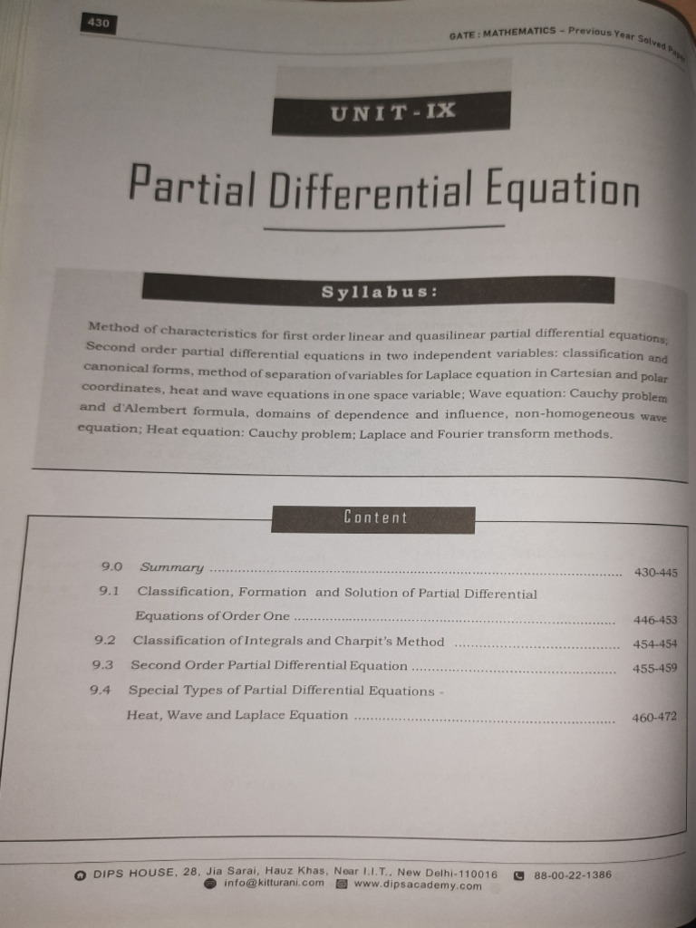 Partial: Differential Equation | PDF | Partial Differential Equation | Differential Equations