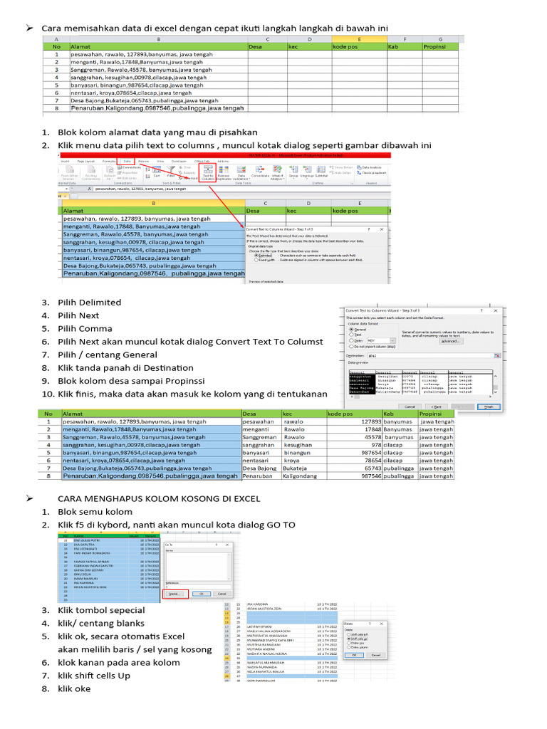 Cara Memisahkan Data Di Excel Dengan Cepat Ikuti Langkah Langkah Di ... Cara Memisahkan Data Di Excel Dengan Cepat Ikuti Langkah Langkah Di ...