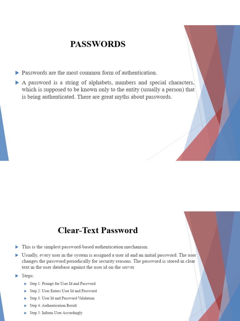 Unit-4(Entity Authentication) | PDF | Password | Biometrics