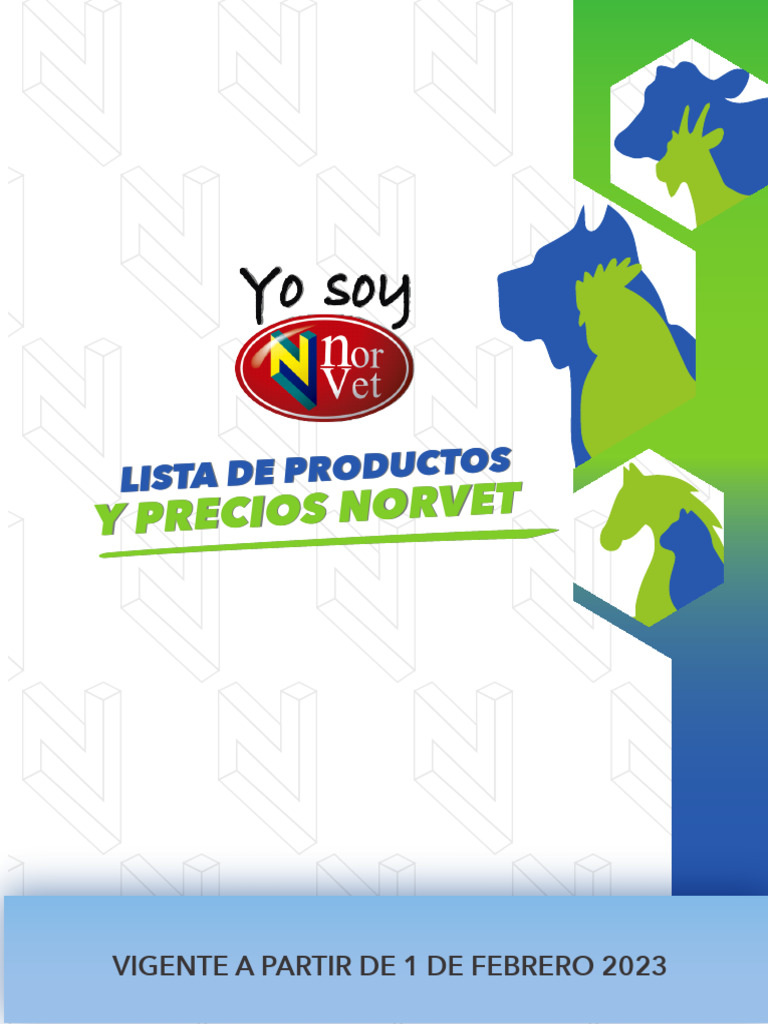 Lista de Productos y Precios Norvet 2023 | PDF | Droga anti ...
