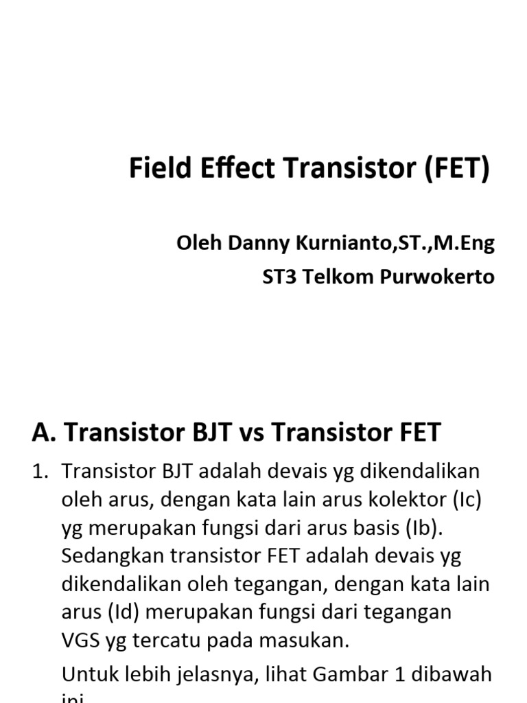 Field Effect Transistor FET | PDF