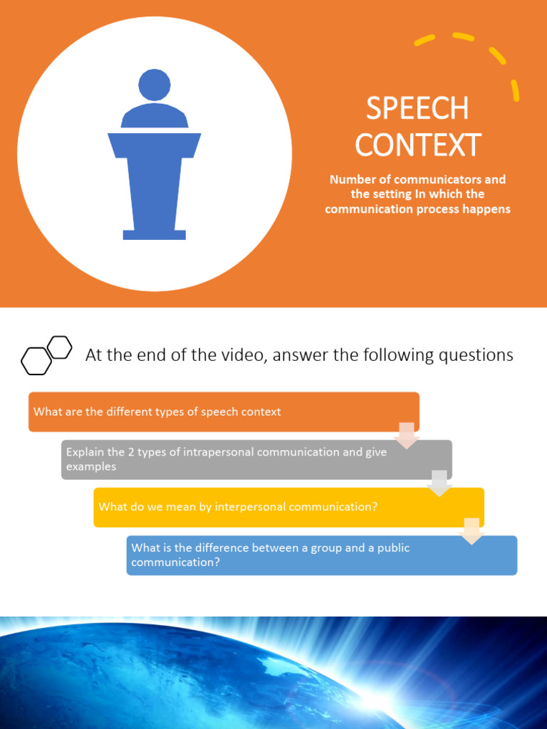 Speech Context | PDF | Communication | Social Psychology