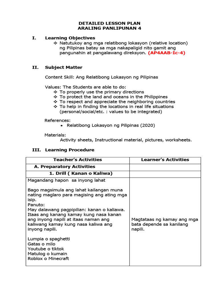 Lesson Plan AP Nika | PDF