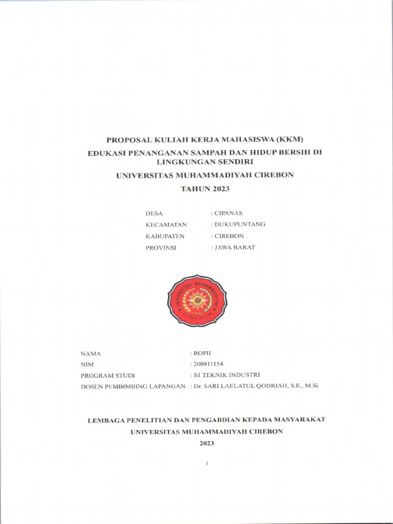 Proposal KKKM Rofii | PDF