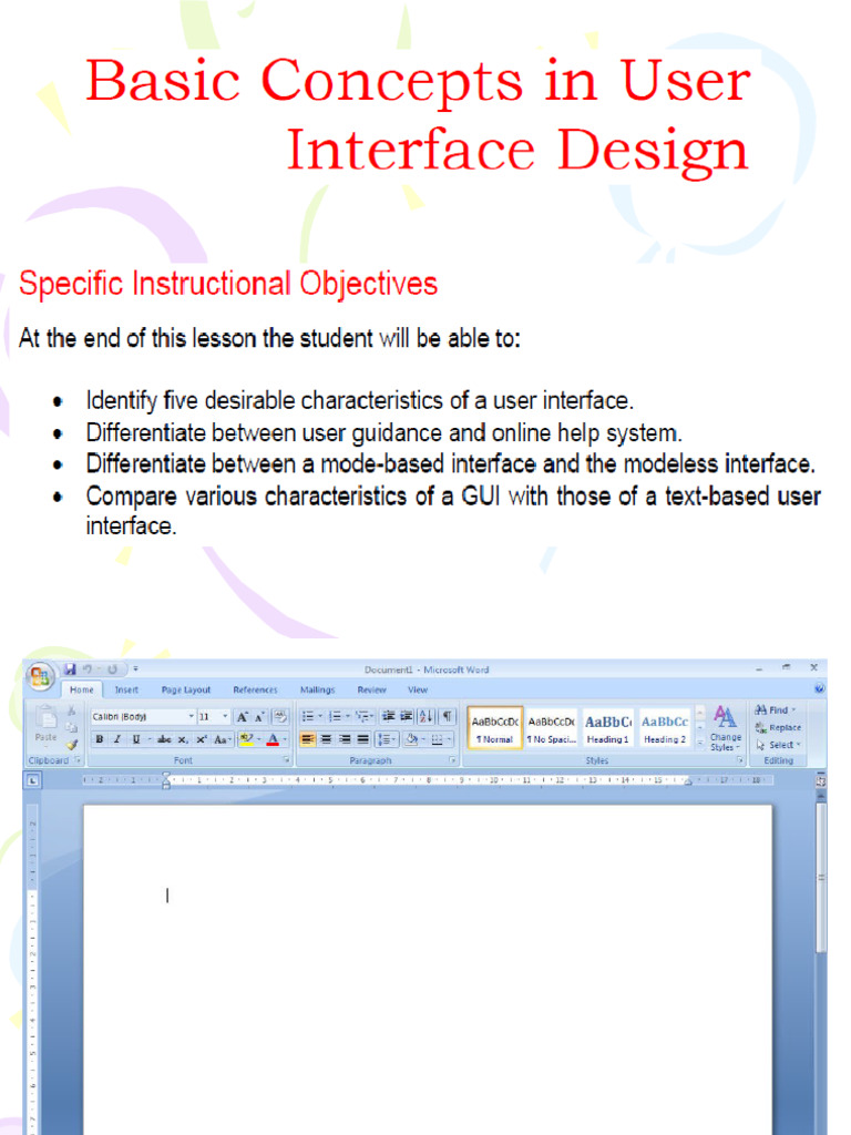 Basics of User Interface Design | PDF | Information | Cursor (User Interface)