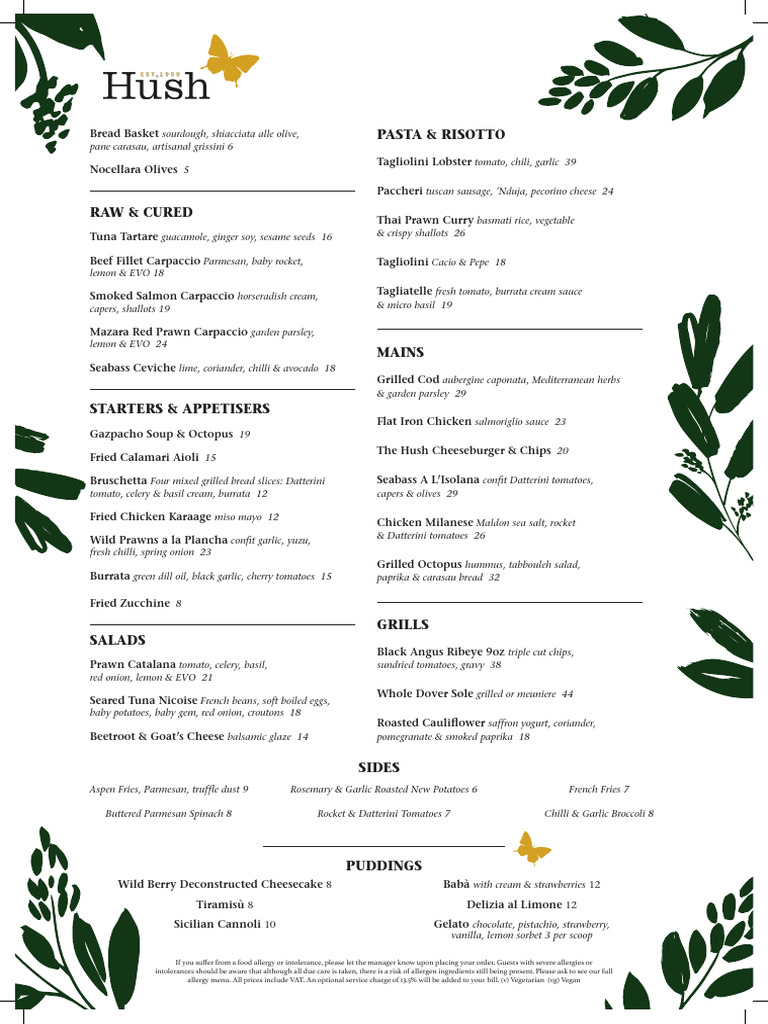 HUSH A La Carte 23 - July 23 | PDF | Fermented Drinks | Wine