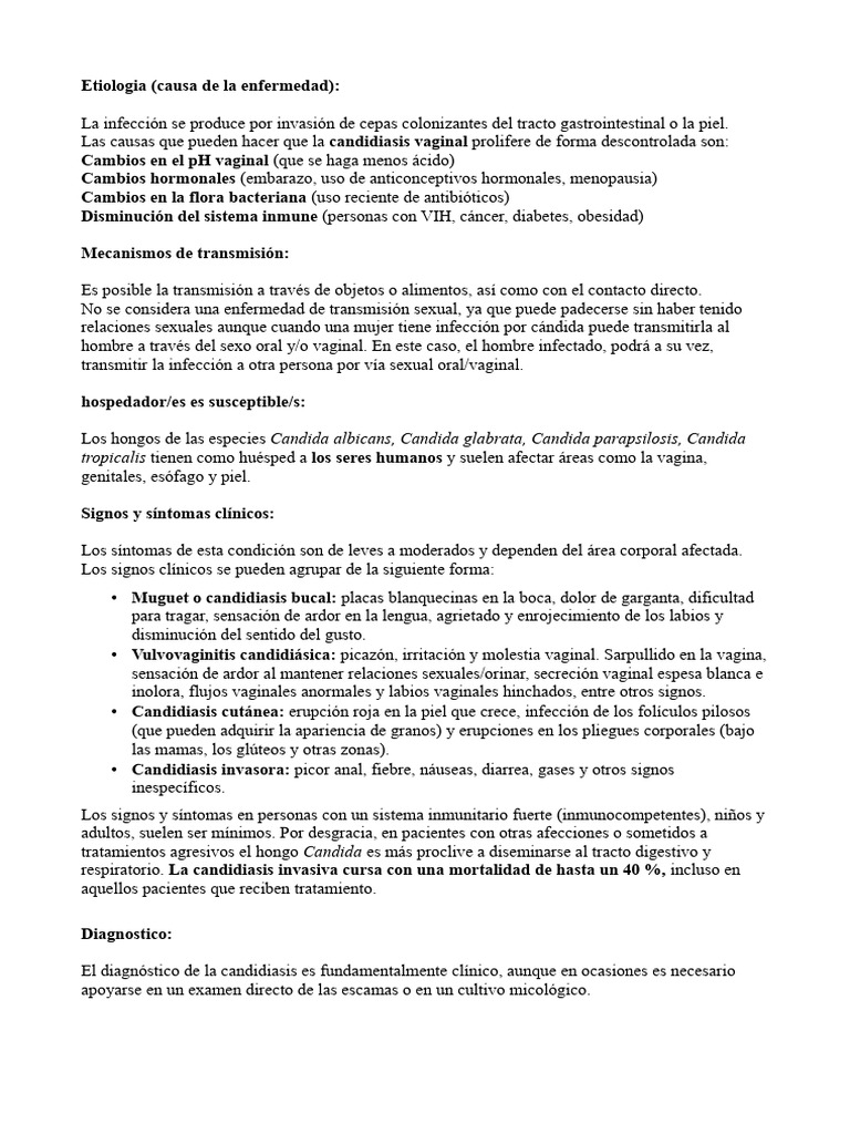 Candida | PDF | Candidiasis | Causas de la muerte