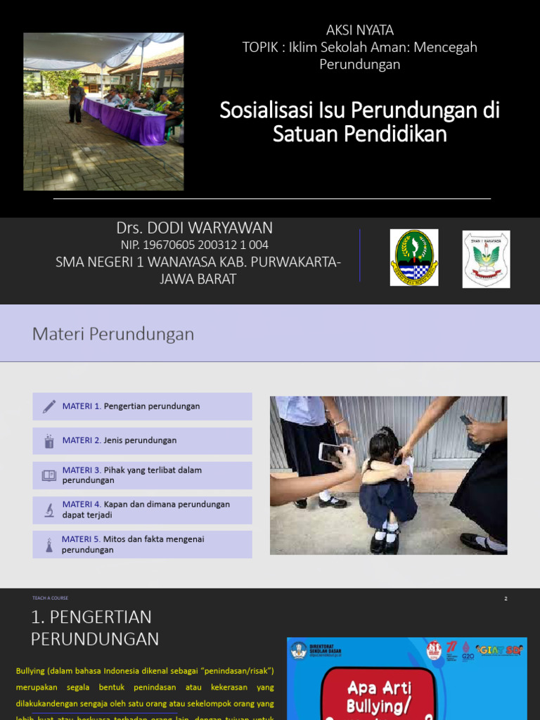 Aksi Nyata Sosialisasi Perundungan Dodi W | PDF