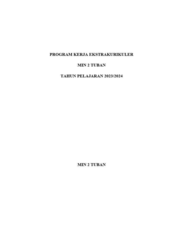 Program Ekstrakurikuler | PDF