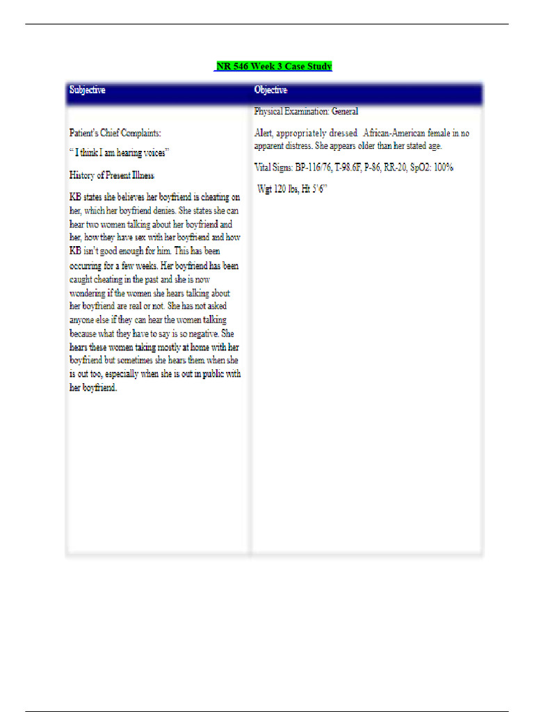 NR 546 Week 3 Case Study | PDF | Computers | Technology & Engineering