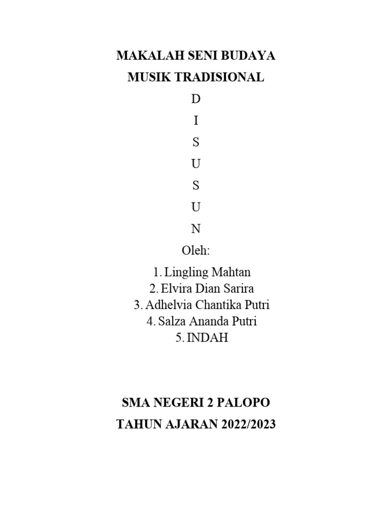 Makalah Seni Budaya | PDF | Seni